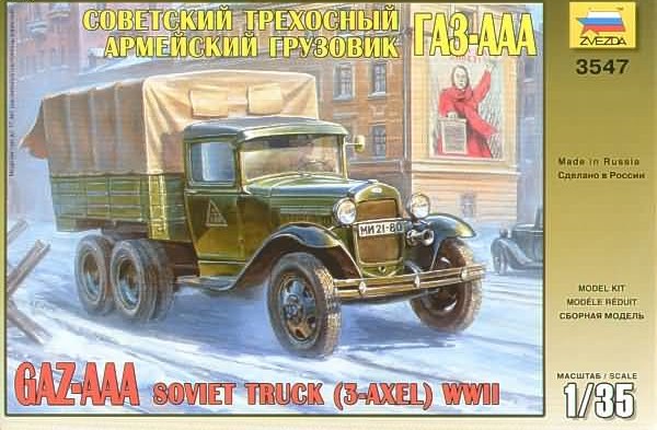 Zvezda 1/35 WWII GAZ-AAA 3-Axle Soviet Truck