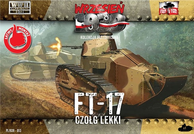 First To Fight 1/72 FT17 Light Tank w/Octagonal Turret & Machine Gun