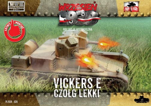 First To Fight Models 1/72 WWII Vickers E Polish Light Tank w/Double Turret