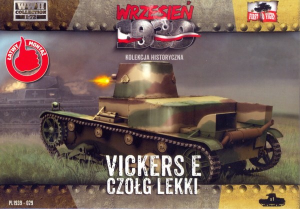 First To Fight Models 1/72 WWII Vickers E Polish Light Tank w/Single Turret