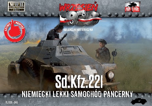 First To Fight Models 1/72 WWII SdKfz 221 German Light Armored Tank