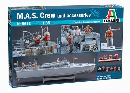 Italeri 1/35 MAS Boat Crew & Acc