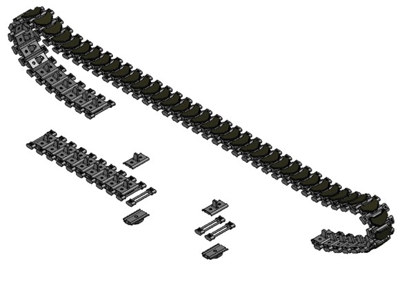 Italeri 1/35 M108/109 T136 Tank Track Link Set